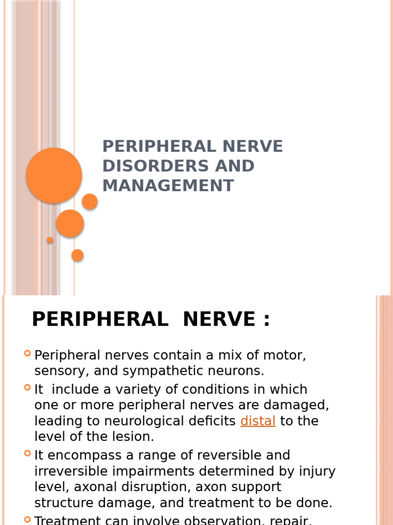 Peripheral Nerve Disorders and Management | PDF | Axon | Anatomical ...