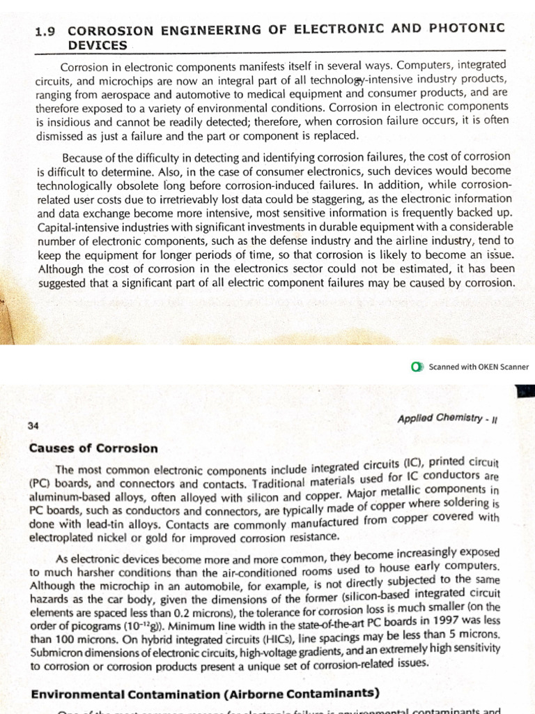 Corrosion of Electronic Devices | PDF
