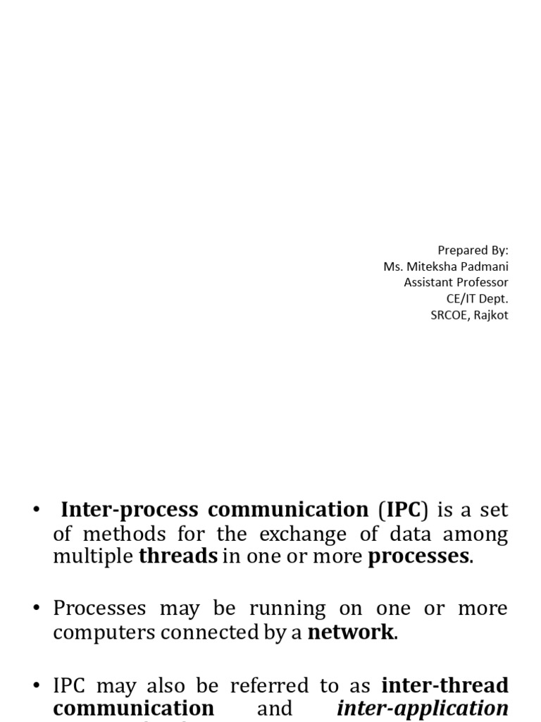 chap-3_OS | PDF | Message Passing | Operating System Technology