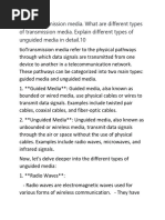 Types of Guided Media Explained | PDF | Transmission Medium | Electronics