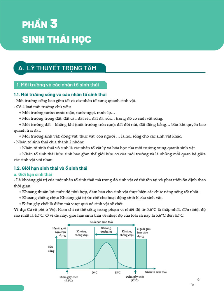 PHẦN 3.1. Lý Thuyết - SINH-THÁI-HỌC | PDF