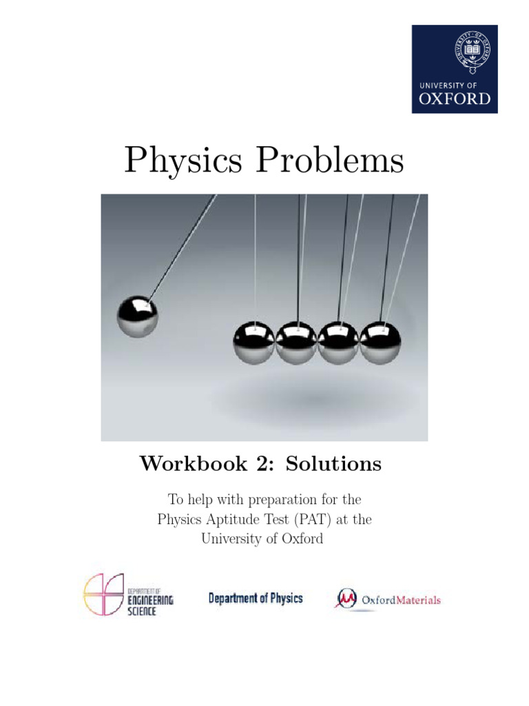 Oxford PAT Physics Problems Solutions | PDF | Applied And ...