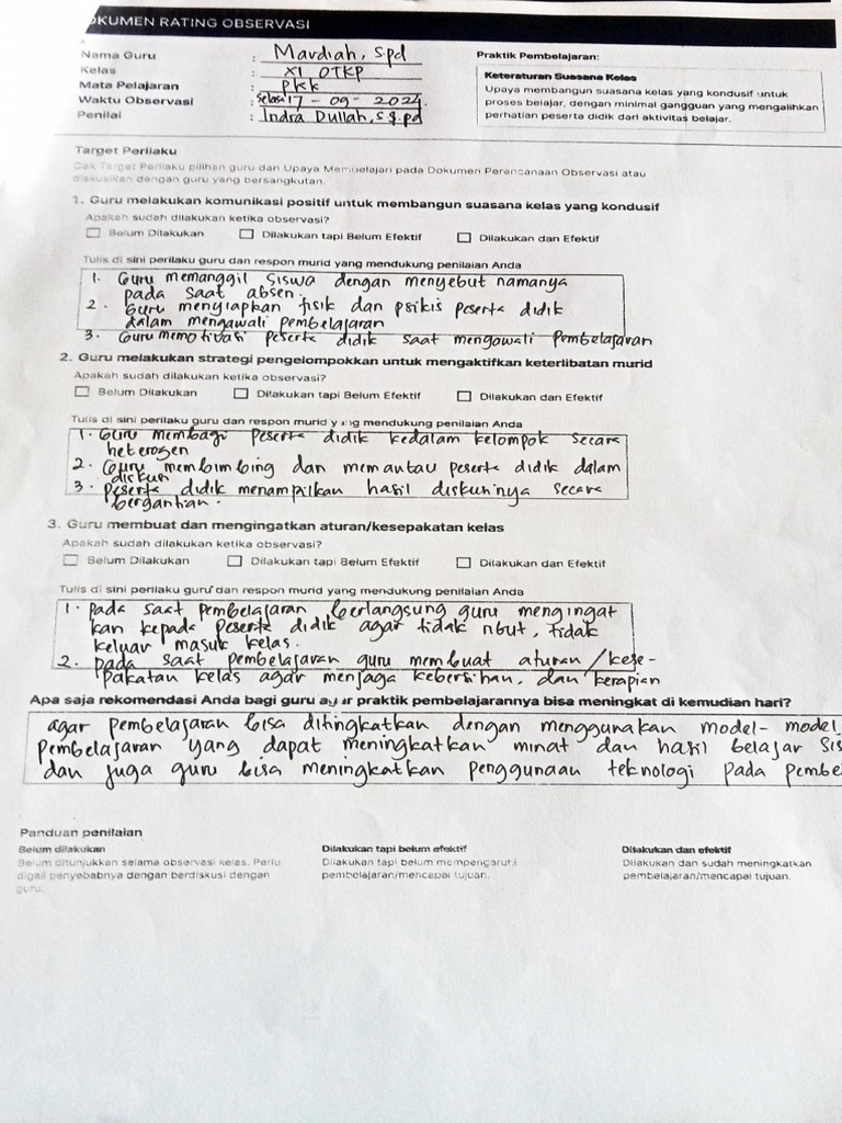 Mardiah Observasi | PDF