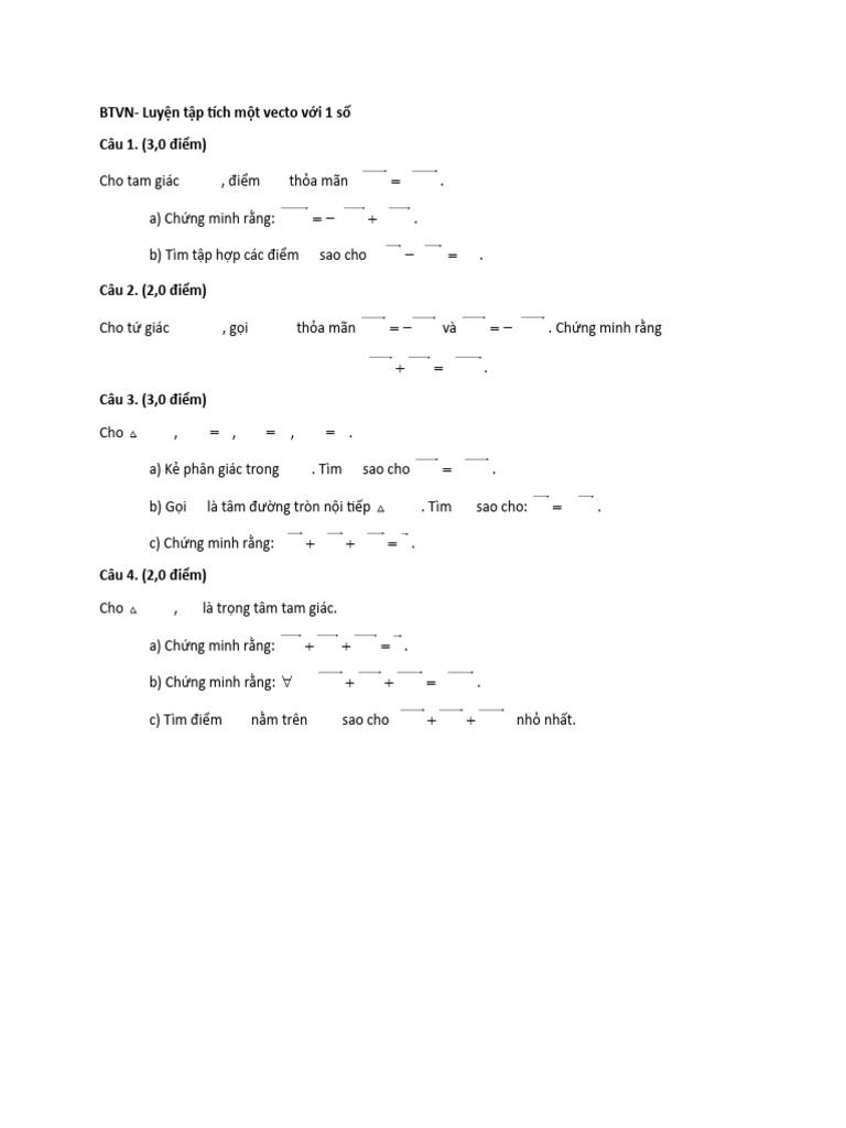 BTVN-Luyen Tap Tich Vecto Voi Mot So | PDF