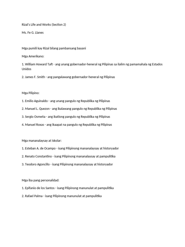 Rizal's Life an-WPS Office | PDF