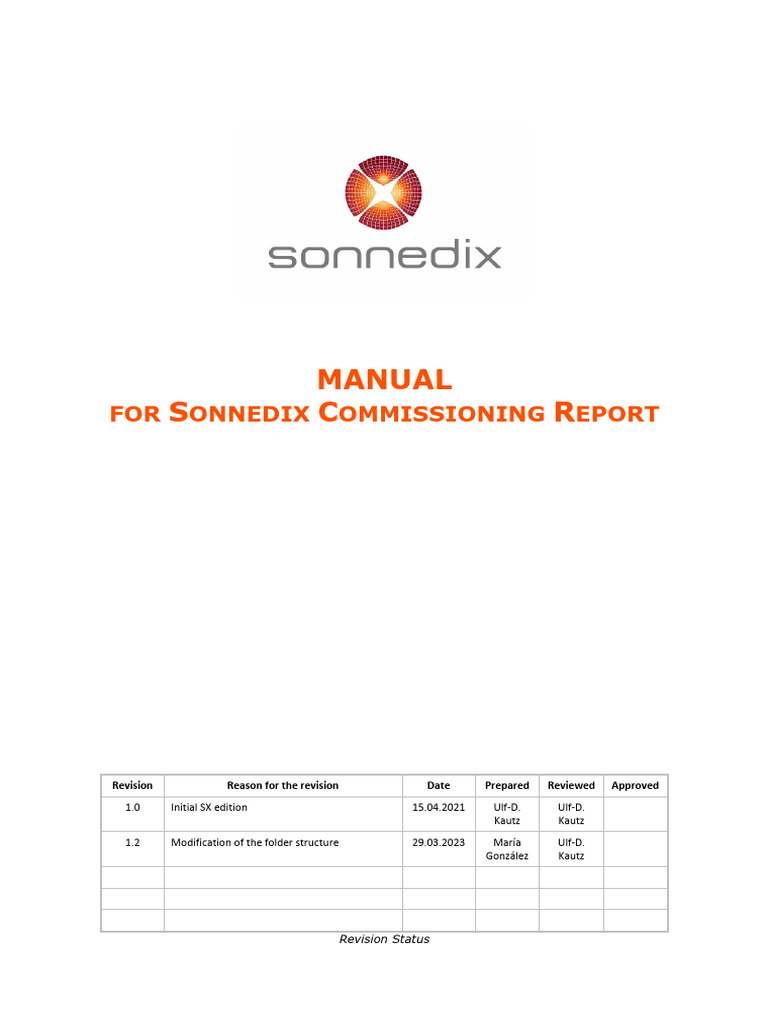 Manual - Commissioning - Report - Rev - 1.2 - 20230404 | PDF | Solar ...