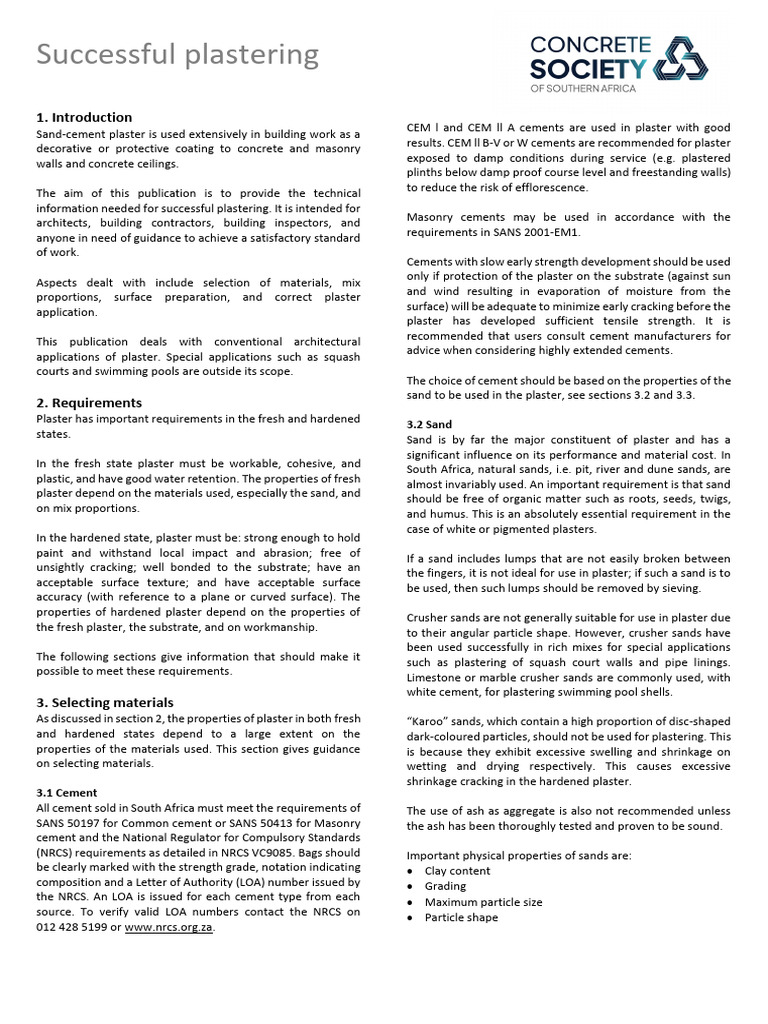 Successful Plastering 2024 | PDF | Plaster | Concrete