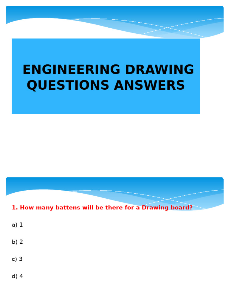 Presentation1 (Engineering Drawing Questions Answers) | PDF | Geometry ...