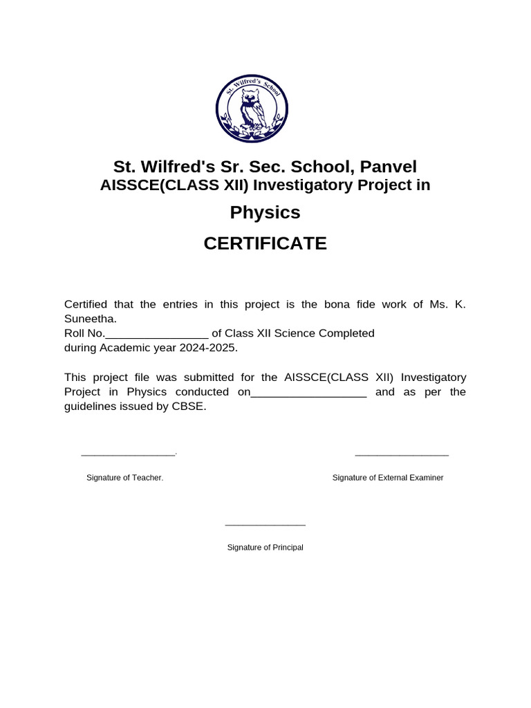 Certificate Phy 1 | PDF | Career & Growth