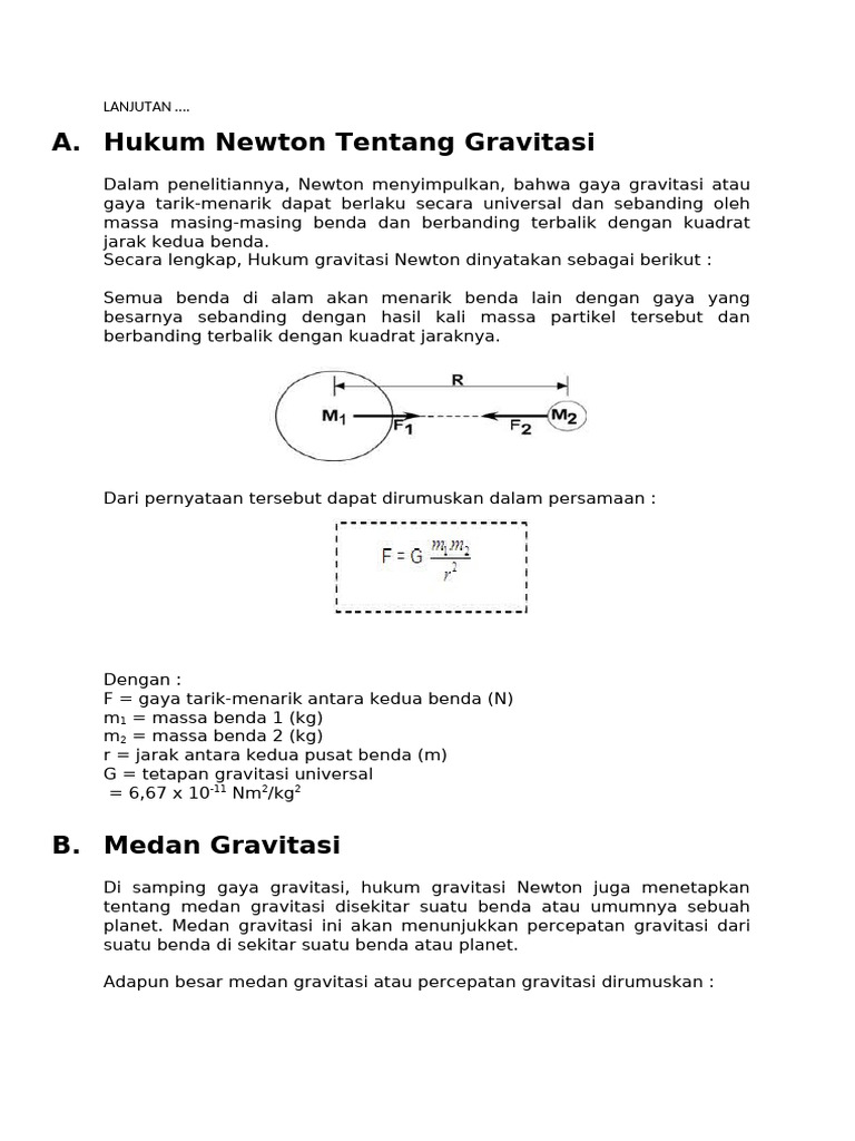 Hukum Gravitasi dan Kepler | PDF