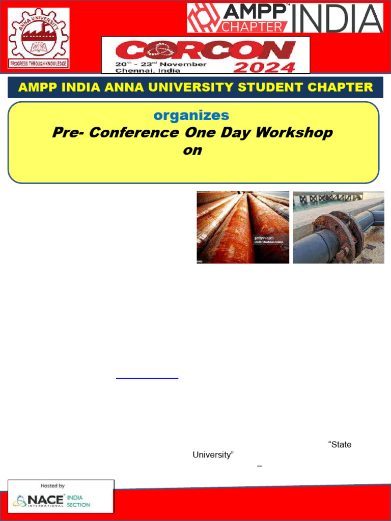 AMPP India Anna University Student Chapter Pre-Workshop Brouchure | PDF ...