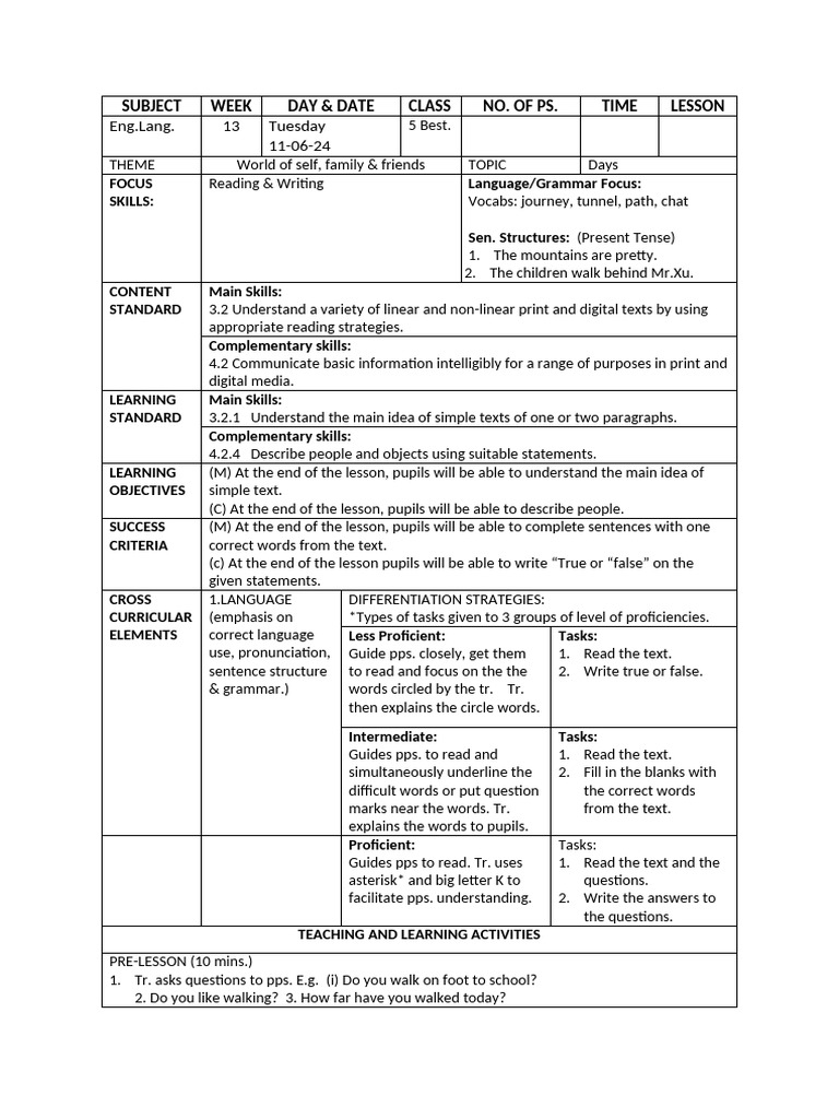 lesson plan -Hamdan | PDF | Lesson Plan | Linguistics