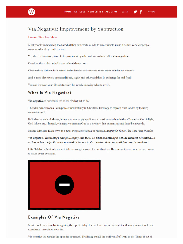 Via Negativa | PDF