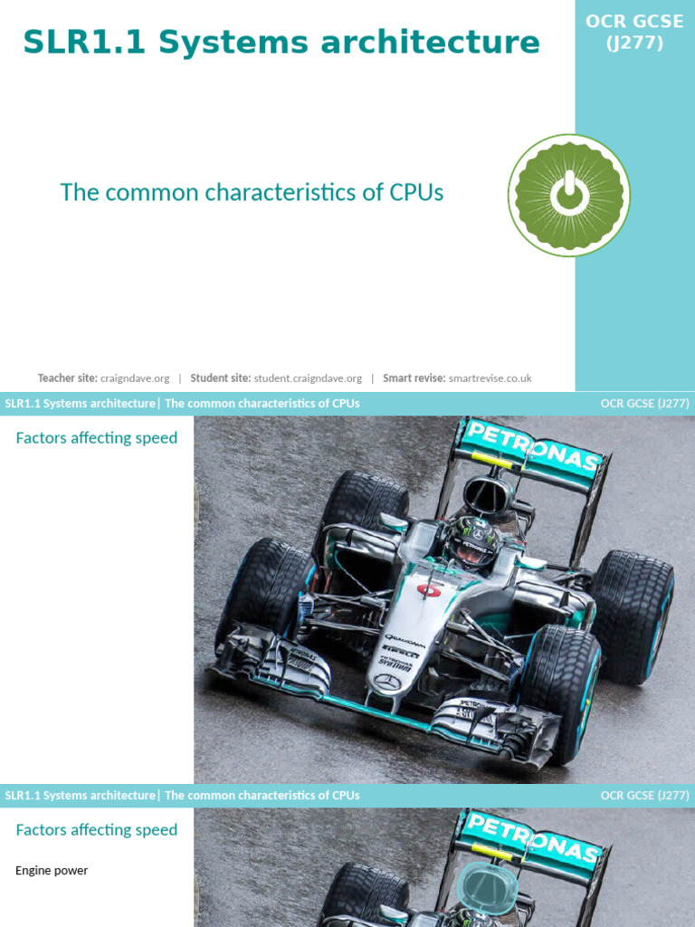 OCR GCSE (J277) 1.1 Characteristics of CPUs | PDF | Central Processing Unit | Multi Core Processor