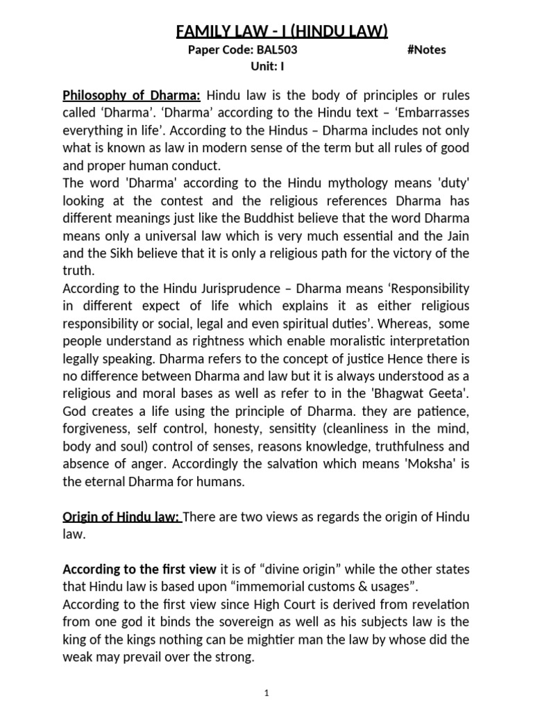 Hindu Law: Principles and Sources | PDF | Dharma | Vedas