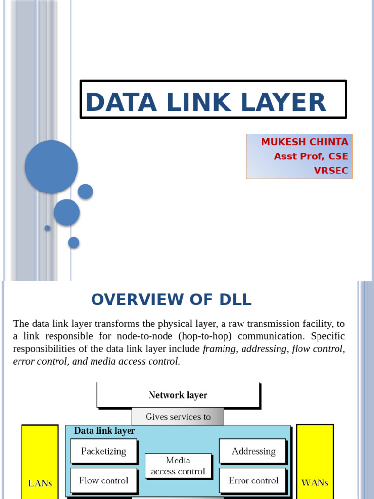 Data Link Lyer Complete | PDF | Transmission Control Protocol | Error Detection And Correction