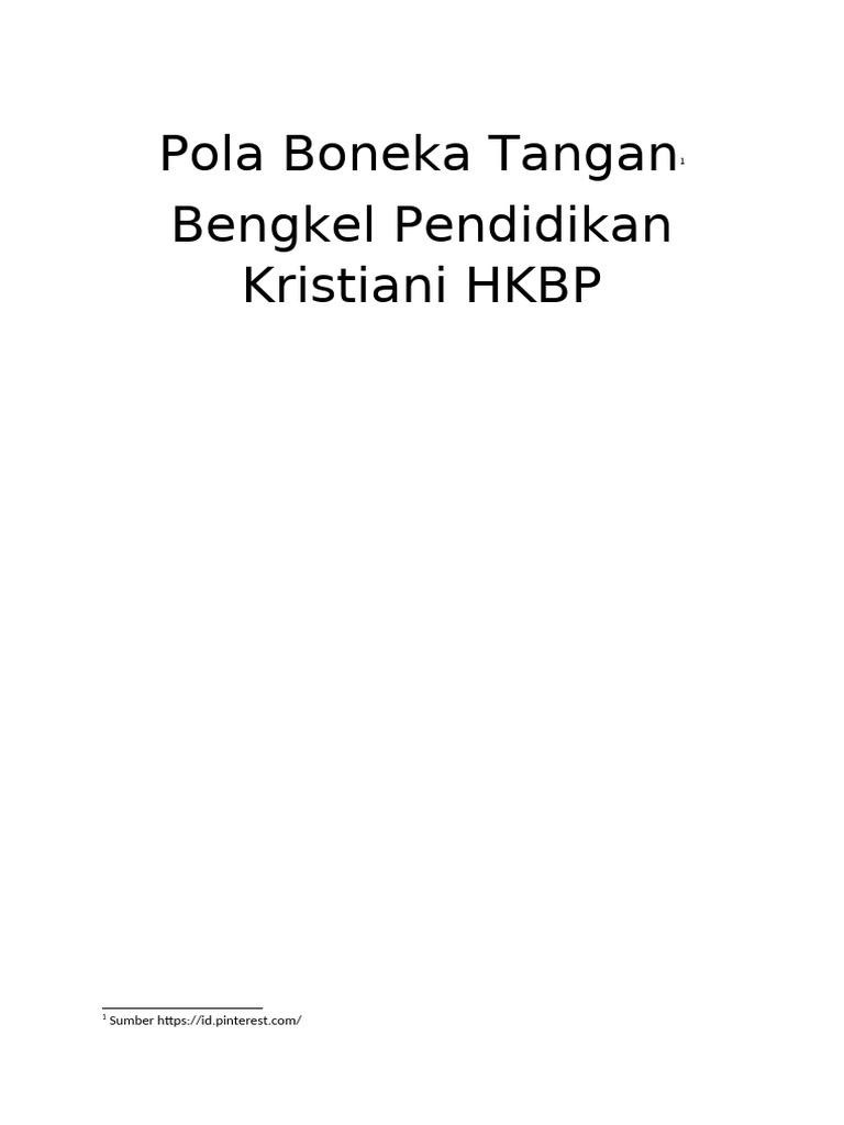 Pola Boneka Tangan | PDF