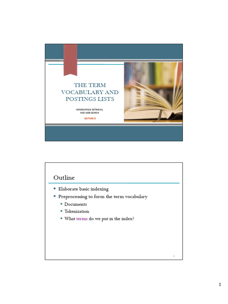 5 The Term Vocabulary & Posting List | PDF | Search Engine Indexing ...