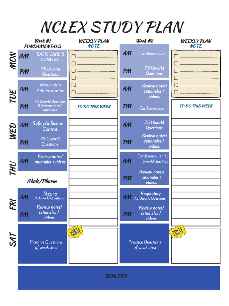Next Gen NCLEX Planner | PDF