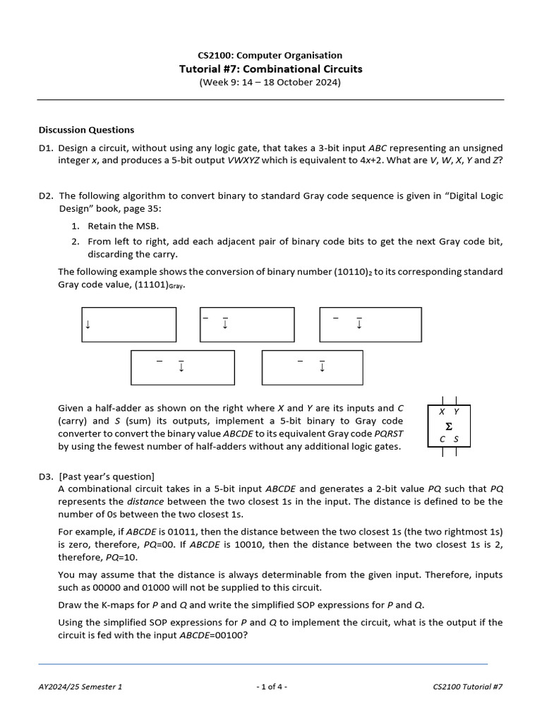 Tut 07 Qns | PDF | Binary Coded Decimal | Encodings