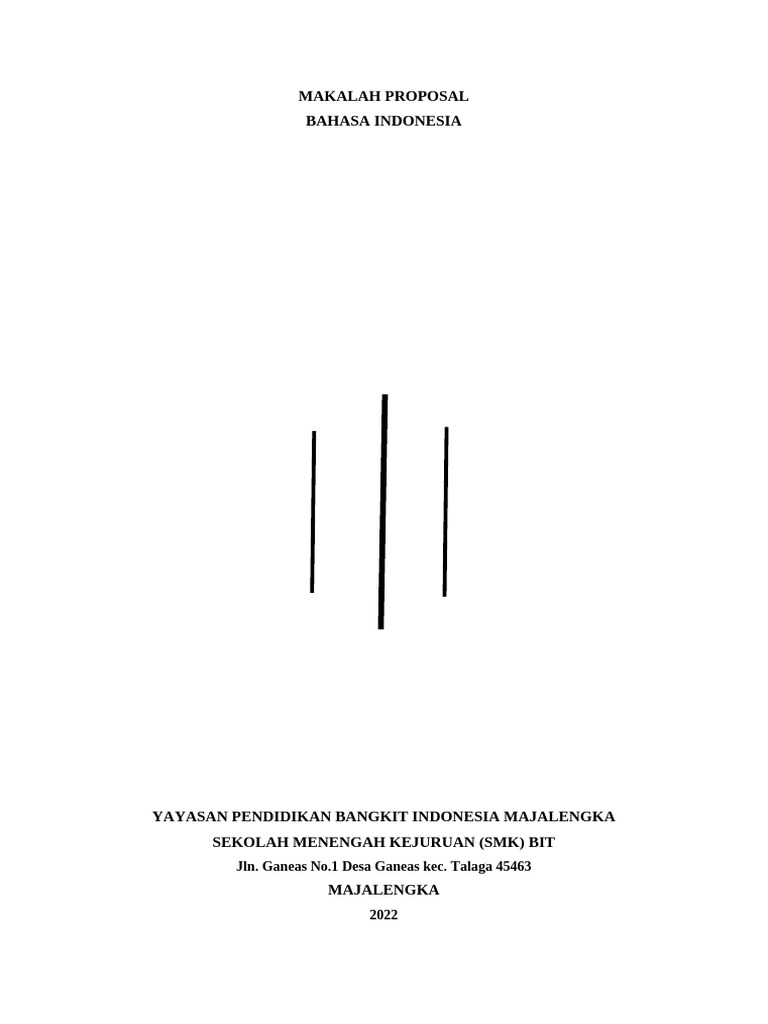 Makalah Proposal B.indonesia | PDF