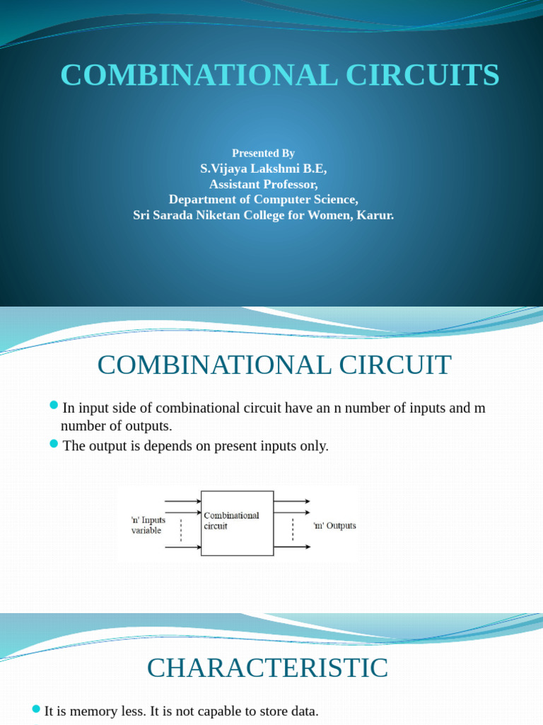 Combinational Circuits | PDF | Logic Gate | Digital Electronics