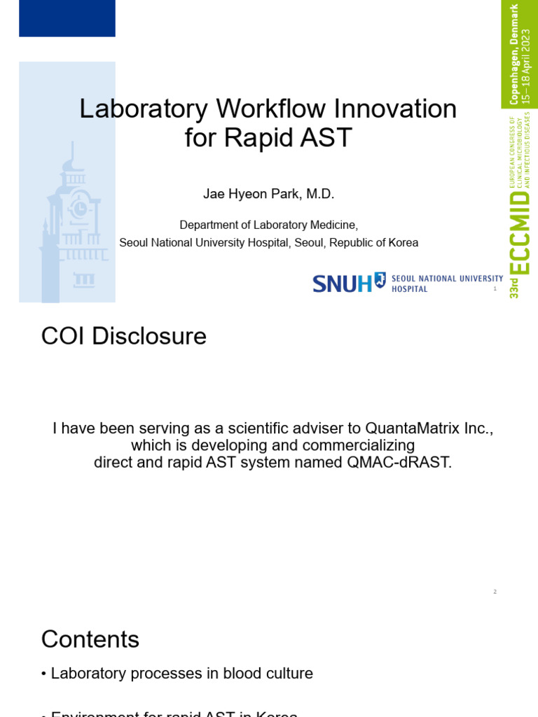 Laboratory Workflow Innovation For Rapid AST | PDF | Hospital ...