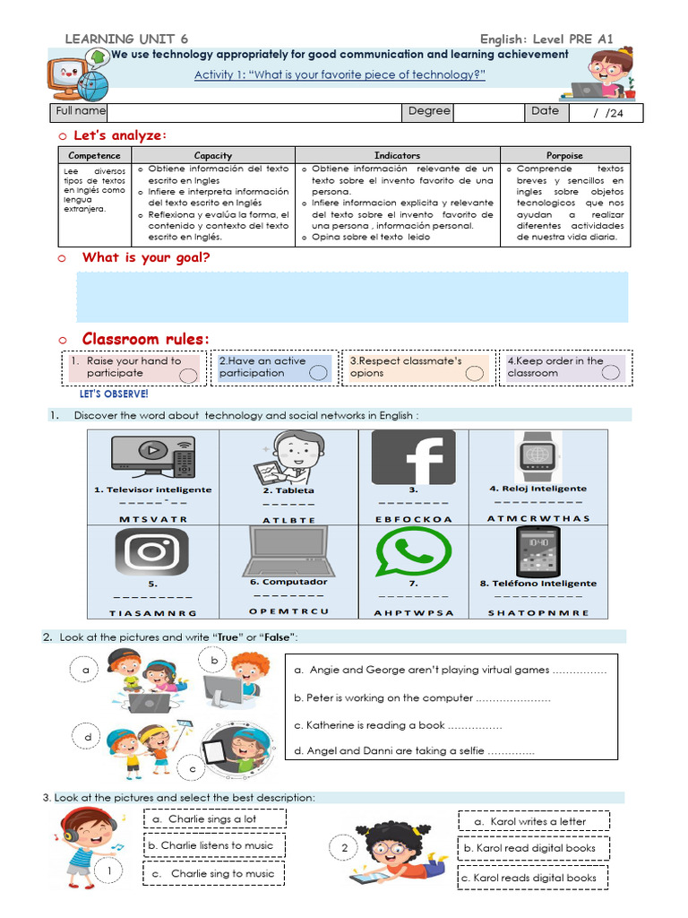 Technology in English Learning Activities | PDF | Computing | Design