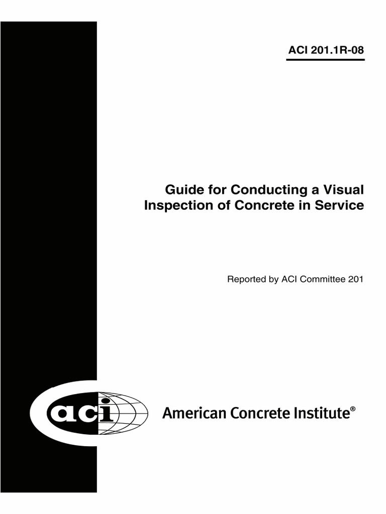 ACI 201.1R - Visual Inspection of Concrete | PDF
