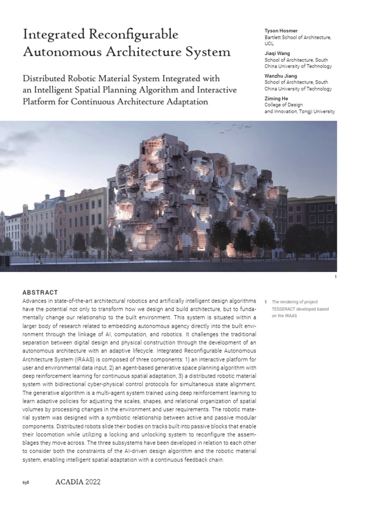Integrated Reconfigurable Autonomous Architecture System | PDF ...