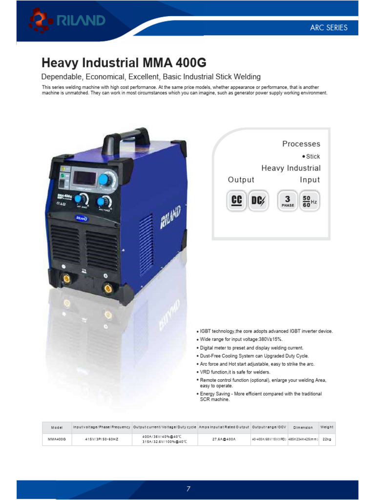 MMA 400G | PDF | Welding | Construction