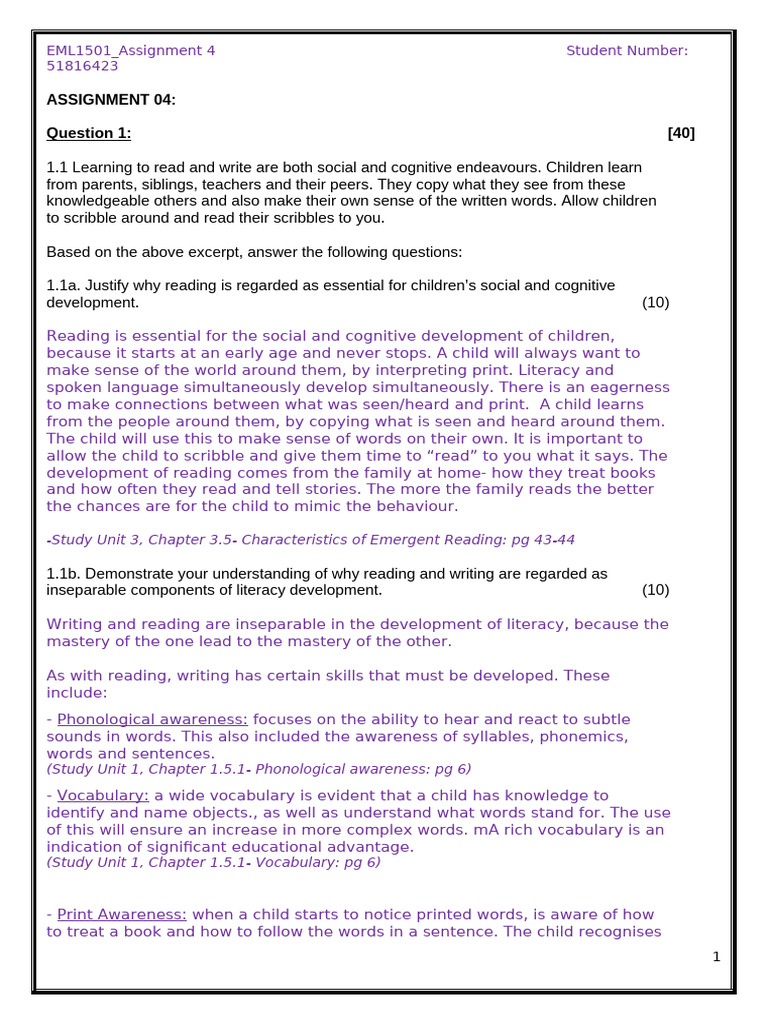 Importance of Reading in Child Development | PDF | Plagiarism | Cognitive Science