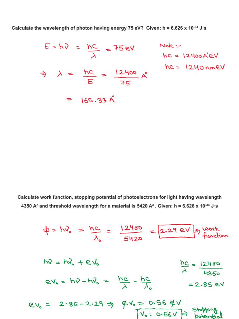 Physics Engineering 1st Year Notes Quantum Mechamics Part 2 | PDF