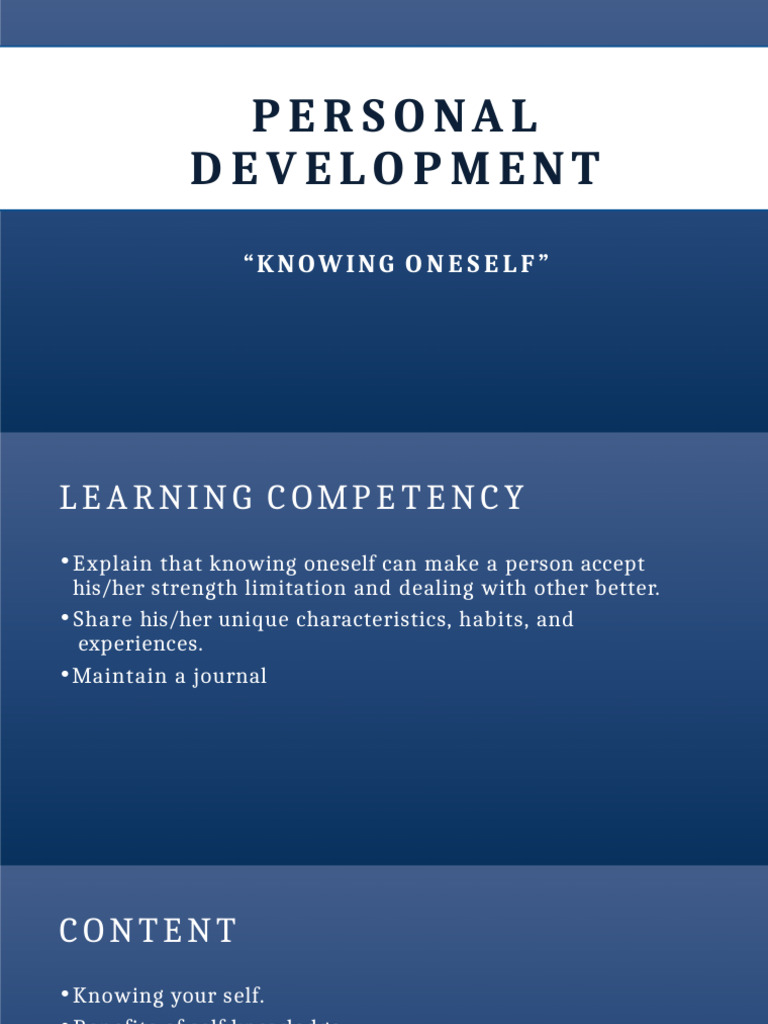 Perdev Week 1 Part 2 | PDF | Knowledge | Behavioural Sciences