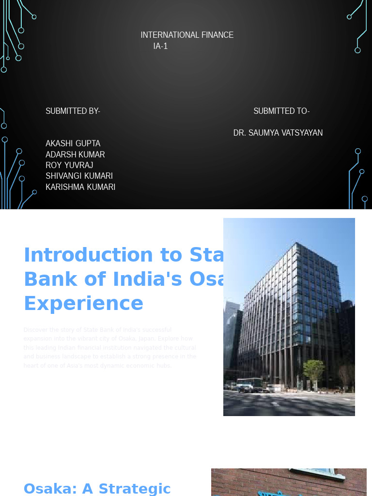 Introduction To State Bank of Indias Osaka Experience 2 | PDF ...