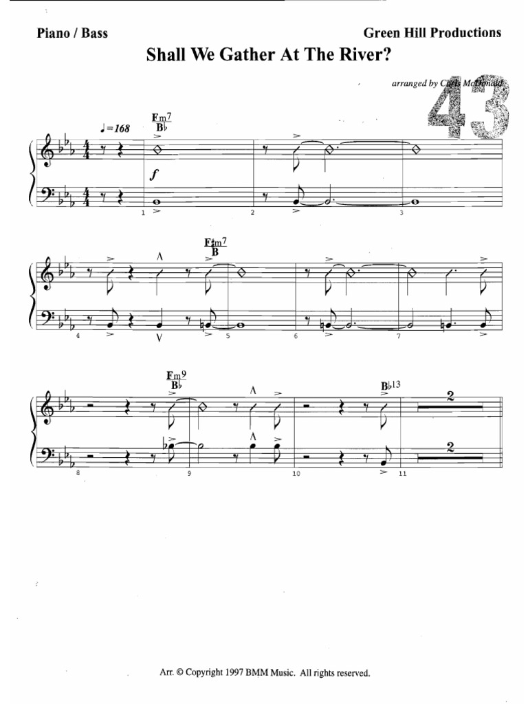 Shall We Gather at The River - Piano | PDF
