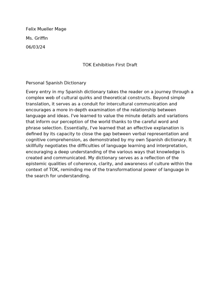 TOK: Language, Learning, and Art | PDF | Knowledge | Learning