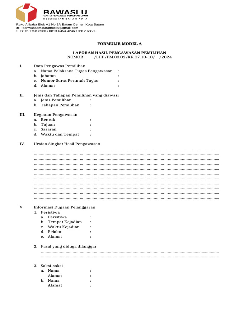 Laporan Pengawasan Pemilu | PDF | Komputer