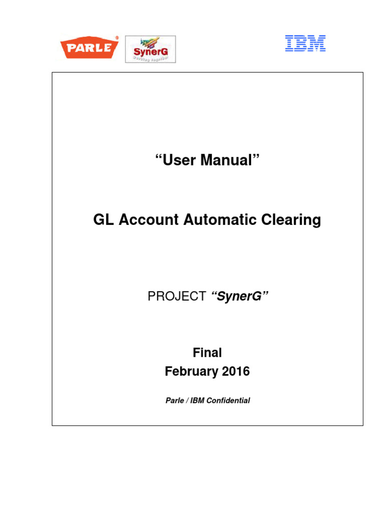 FI11 - GL F.13 GL Account Auto Clearing | PDF | Debits And Credits ...