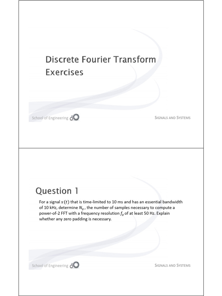 Signals and Systems Exercises Module 10 v1.0 | PDF