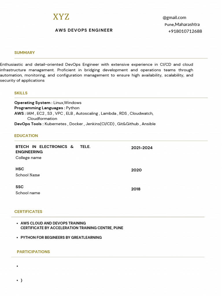 Aspiring DevOps Engineer Profile | PDF | Amazon Web Services | System ...