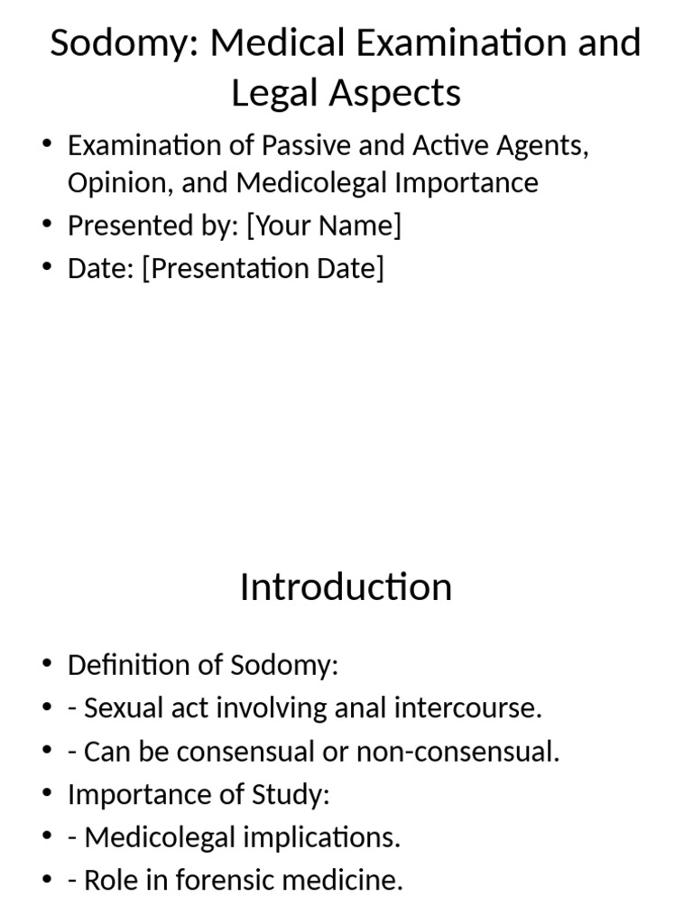 Sodomy Medical Examination and Legal Aspects | PDF | Politics | Social ...