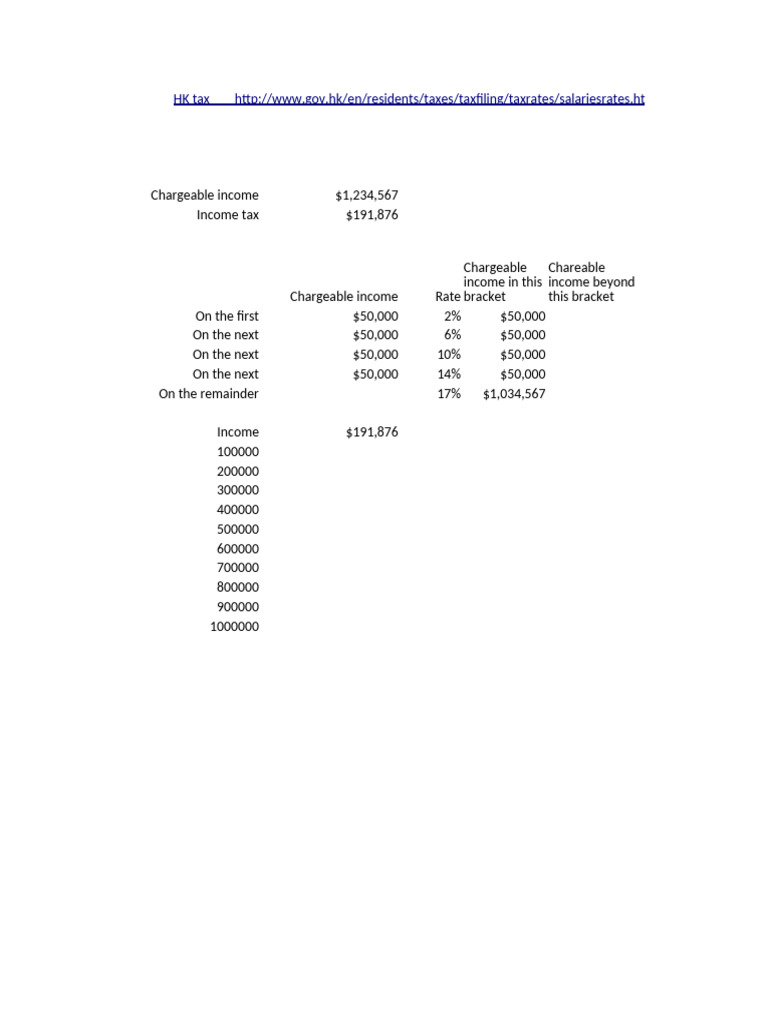 Tax Calculator (Template) | PDF | Business | Finance & Money Management