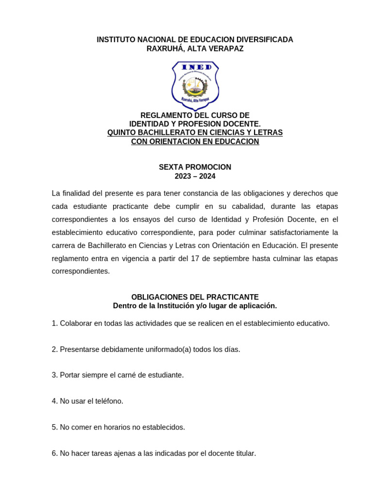 Reglamento Practica Docente | PDF | Maestros