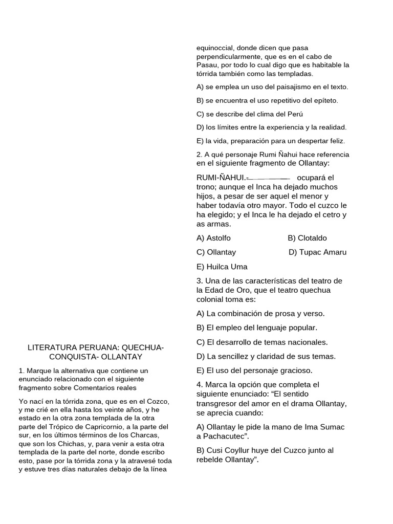 LITERATURA PERUANA Nahomy y Karina | PDF | Imperio Inca