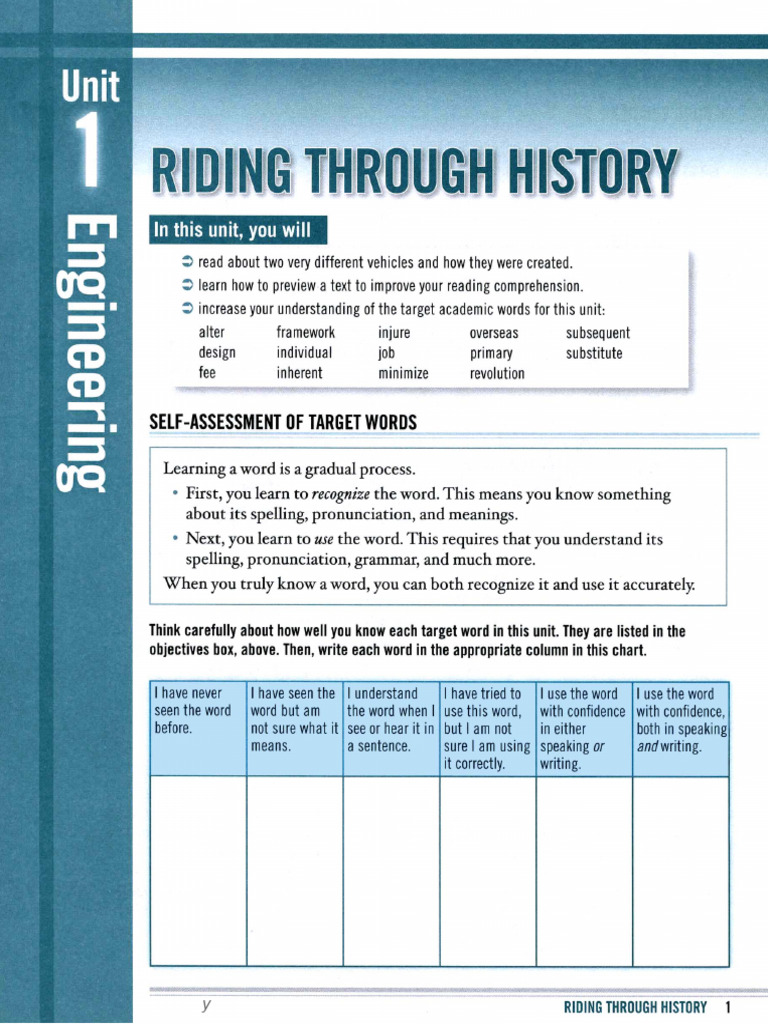 Unit 1 Inside Reading Book | PDF