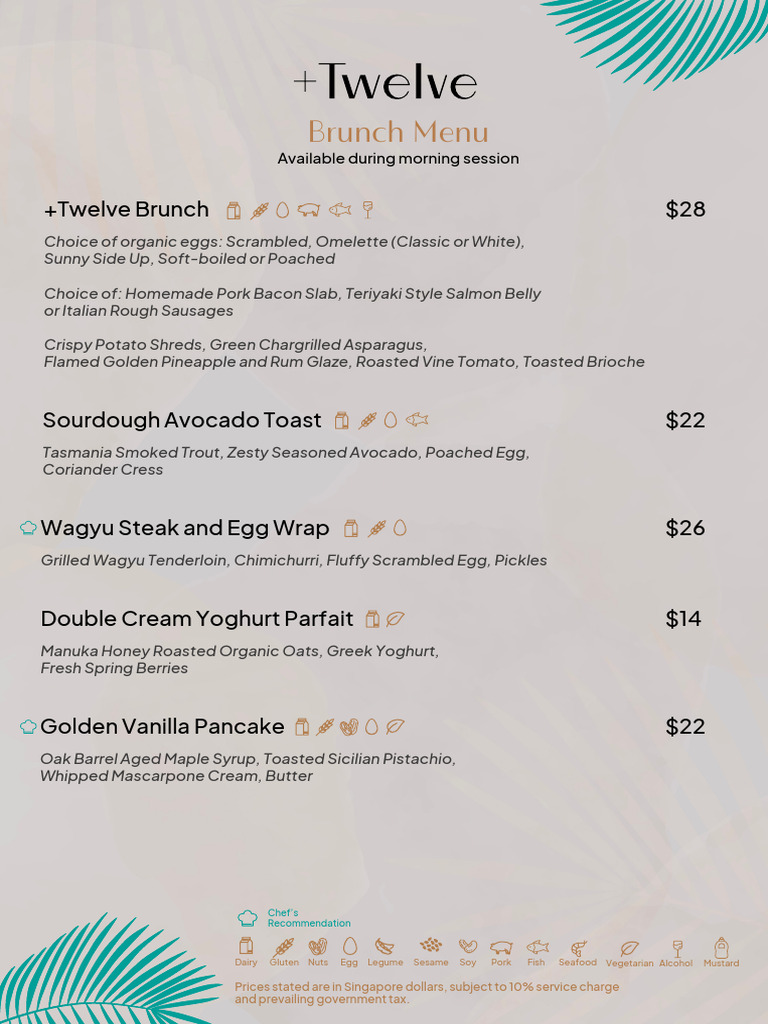 Twelve Brunch-Menu | PDF