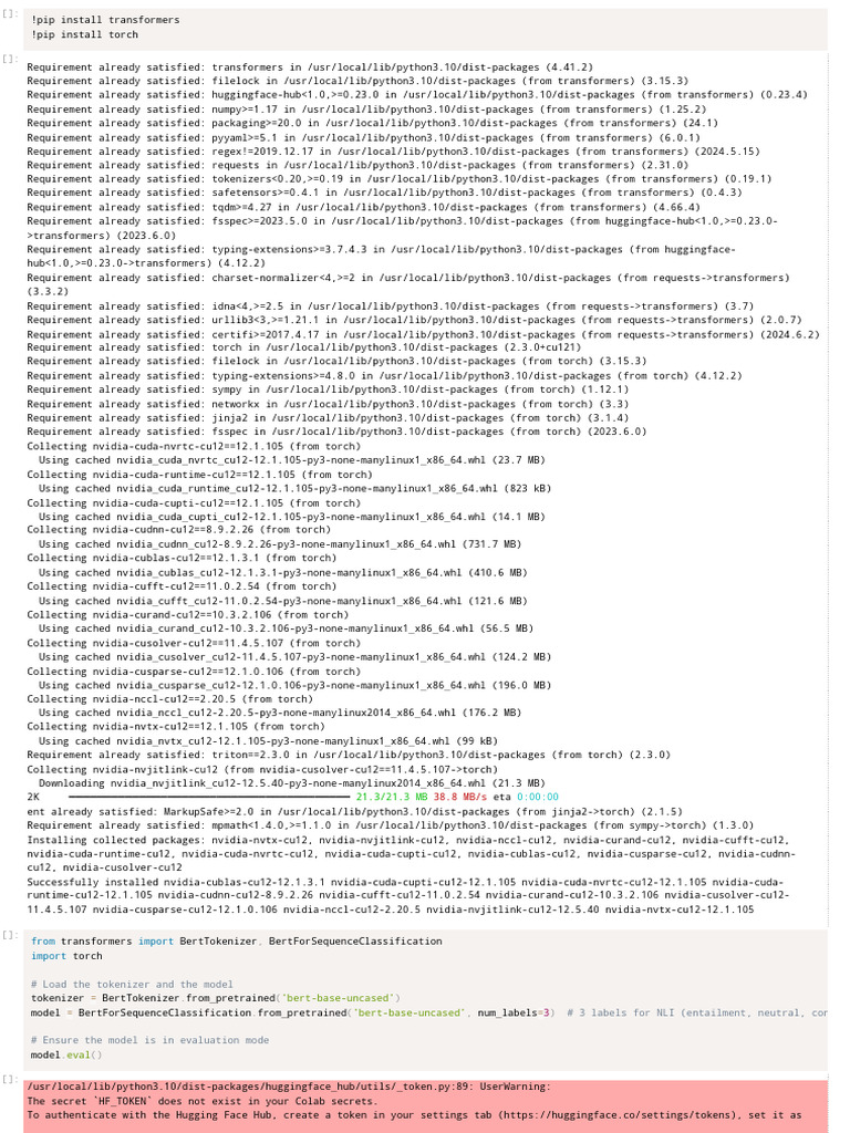 Exp_11_NLI_USING_BERT | PDF | Applied Mathematics | Computational Neuroscience