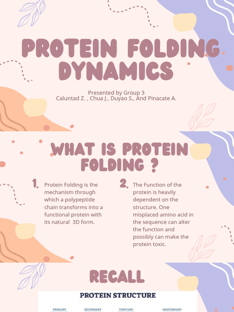 Pastel Cute Group Project Presentation | PDF | Protein Folding | Proteins