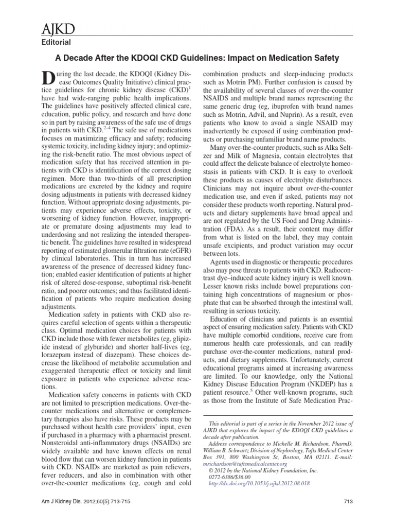 richardson2012 | PDF | Chronic Kidney Disease | Over The Counter Drug